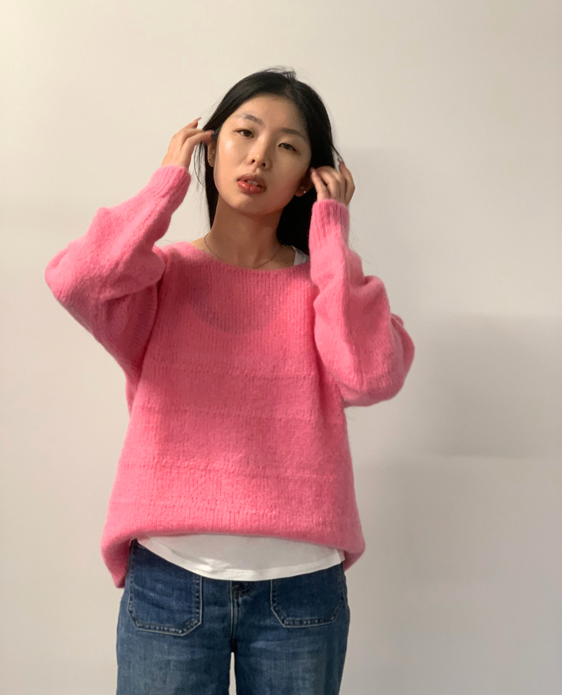 Maison Anje Beryton Blush Knit - Biscuit Clothing Ltd